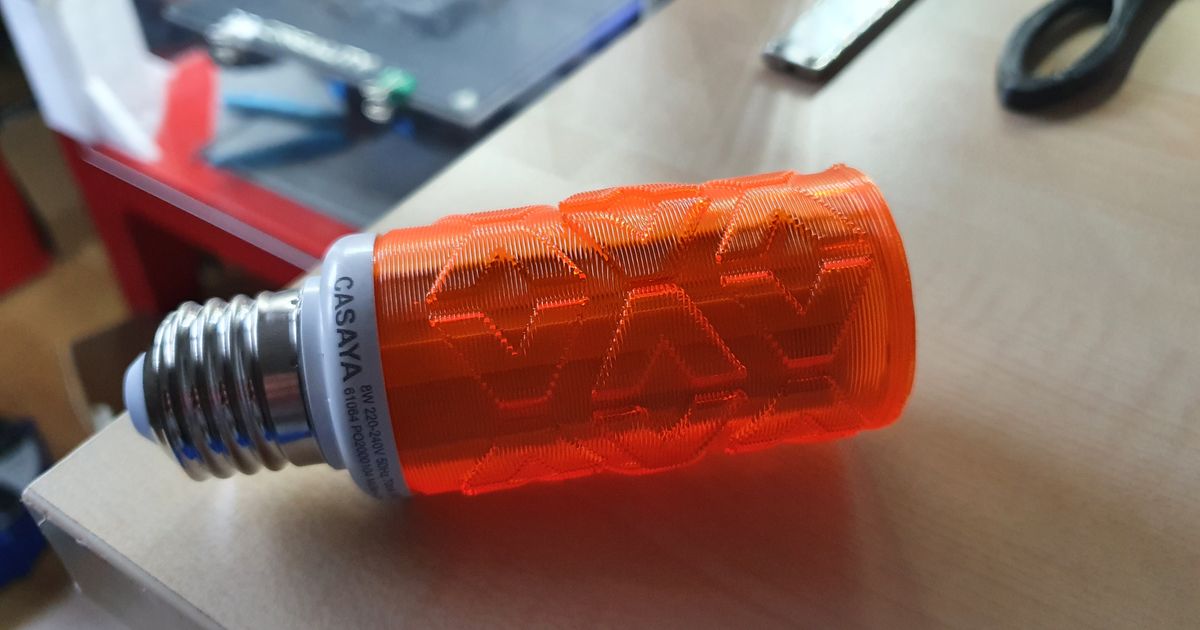 LED Lamp cover replacement by Fabian Bean | Download free STL model ...