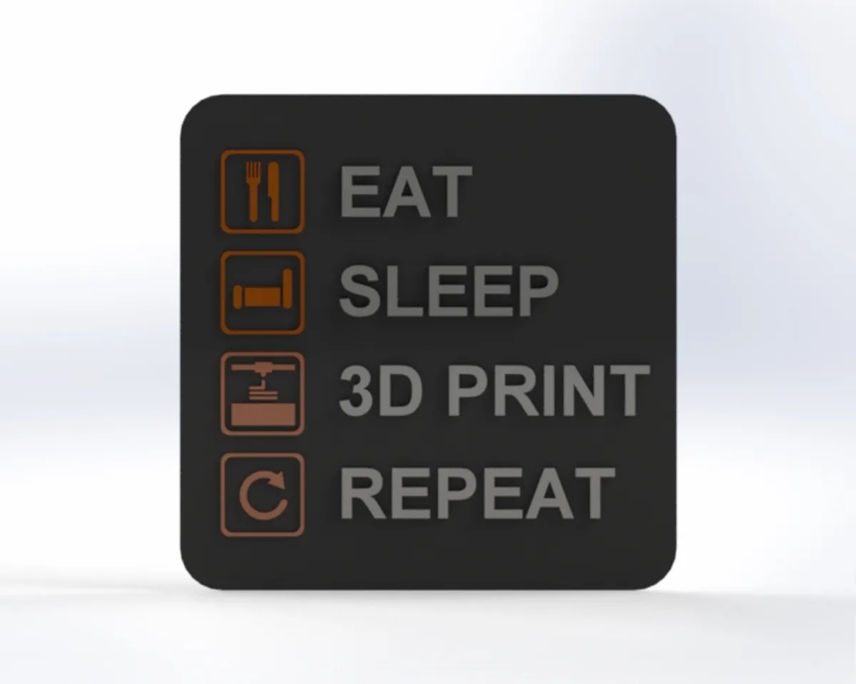 EatSleep3DPrint Logo by Giovanni | Download free STL model | Printables.com
