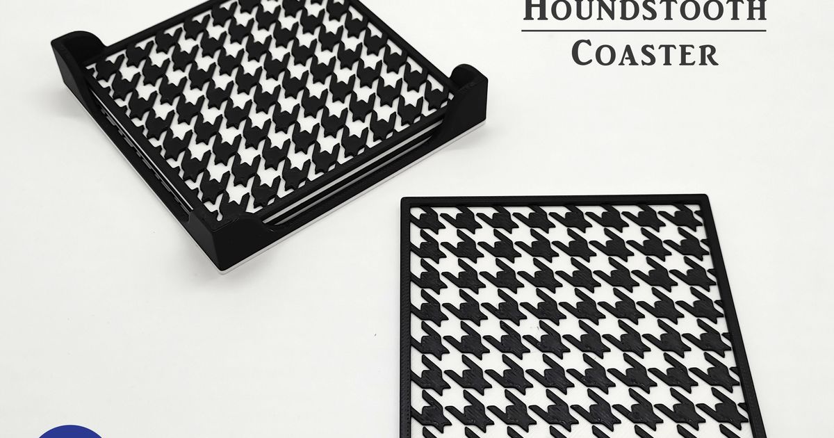 Houndstooth Coasters - Square by fixumdude | Download free STL model ...