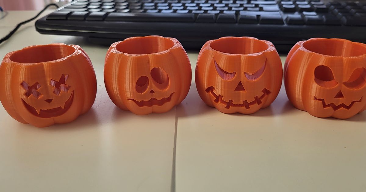 Pumpkin tealight by Martin | Download free STL model | Printables.com
