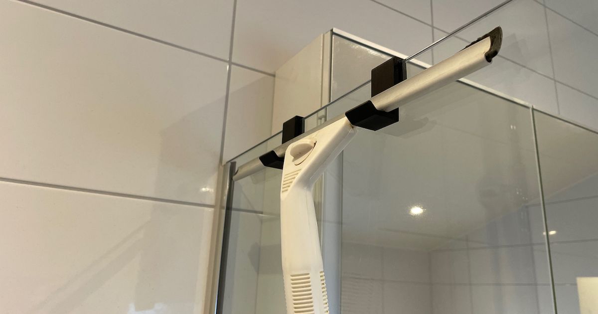 Shower wall hanger for 8mm wall thickness by tjugan | Download free STL ...