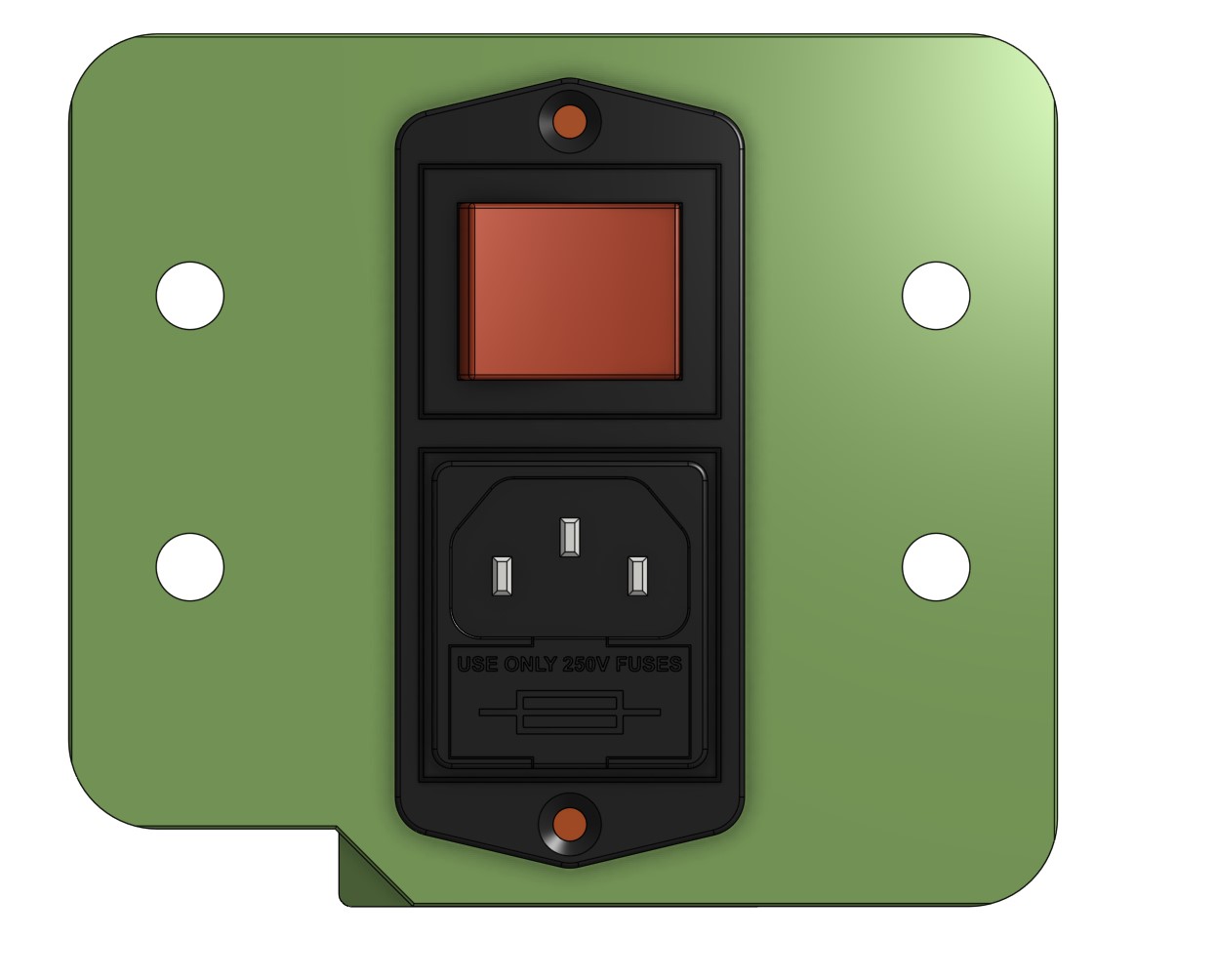 IEC C14 Power Socket Mount for RatRig V-Core 3.1 by Guy | Download free ...