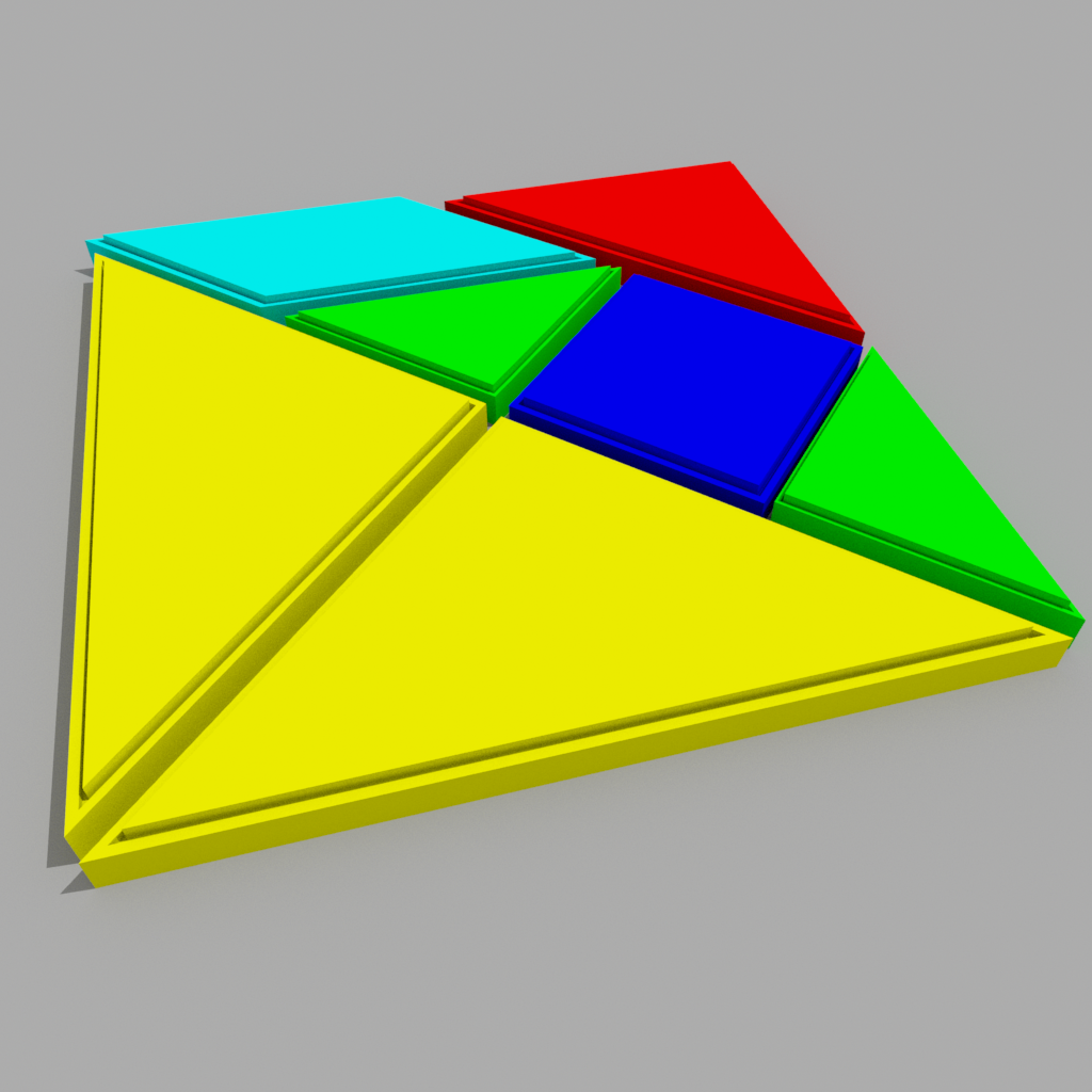 Tangram by Zouïguy | Download free STL model | Printables.com