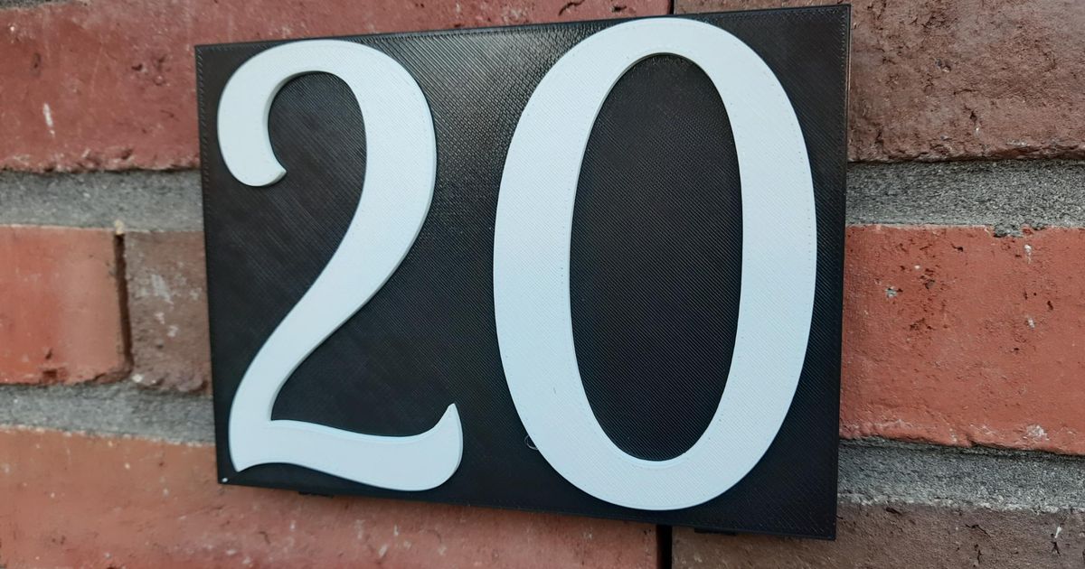 Door number by SimonO | Download free STL model | Printables.com