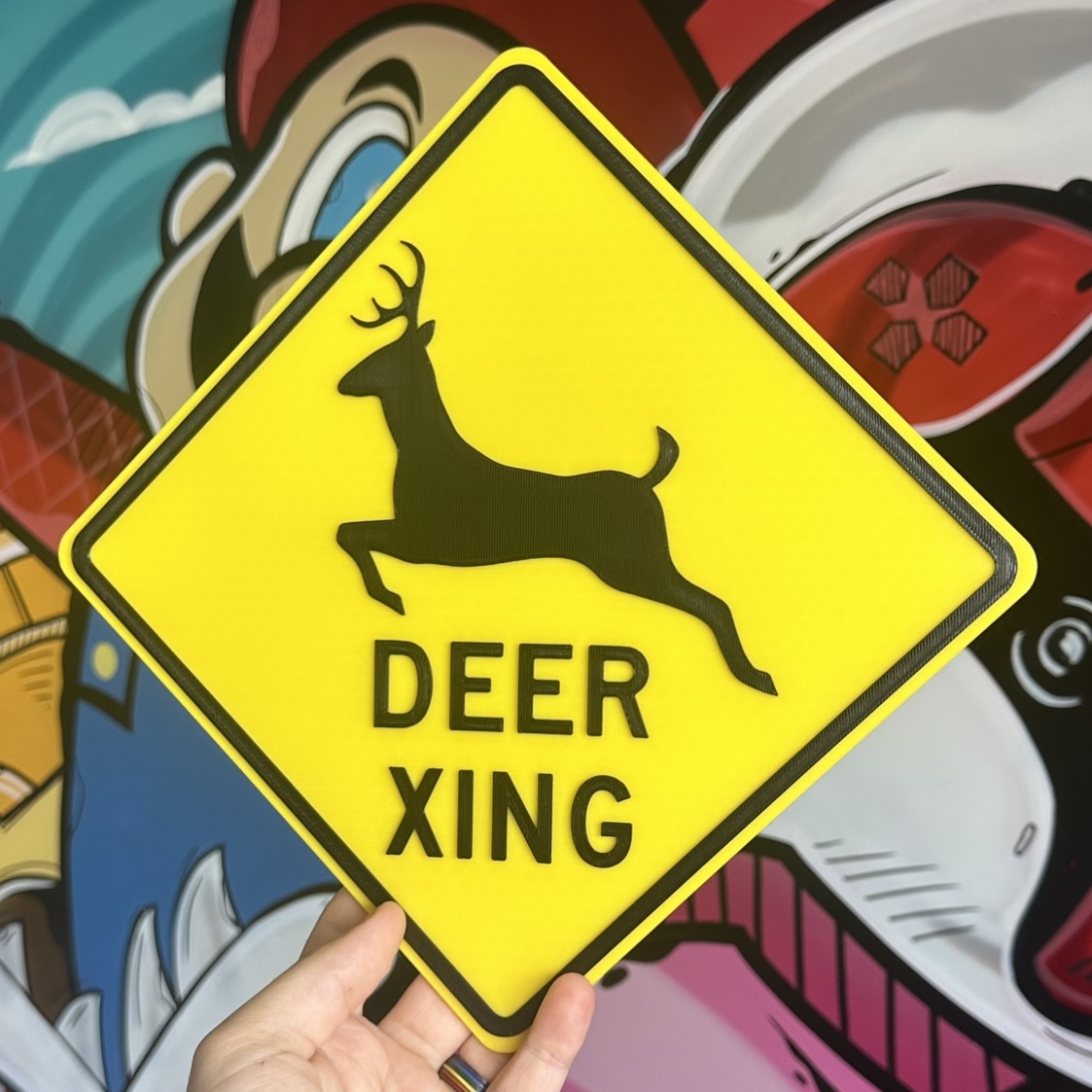 Deer Xing Sign by rico3Dmaker | Download free STL model | Printables.com