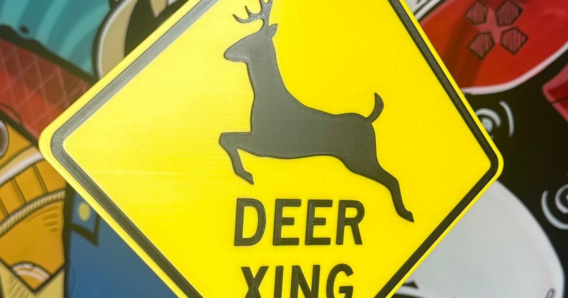 Deer Xing Sign by rico3Dmaker | Download free STL model | Printables.com