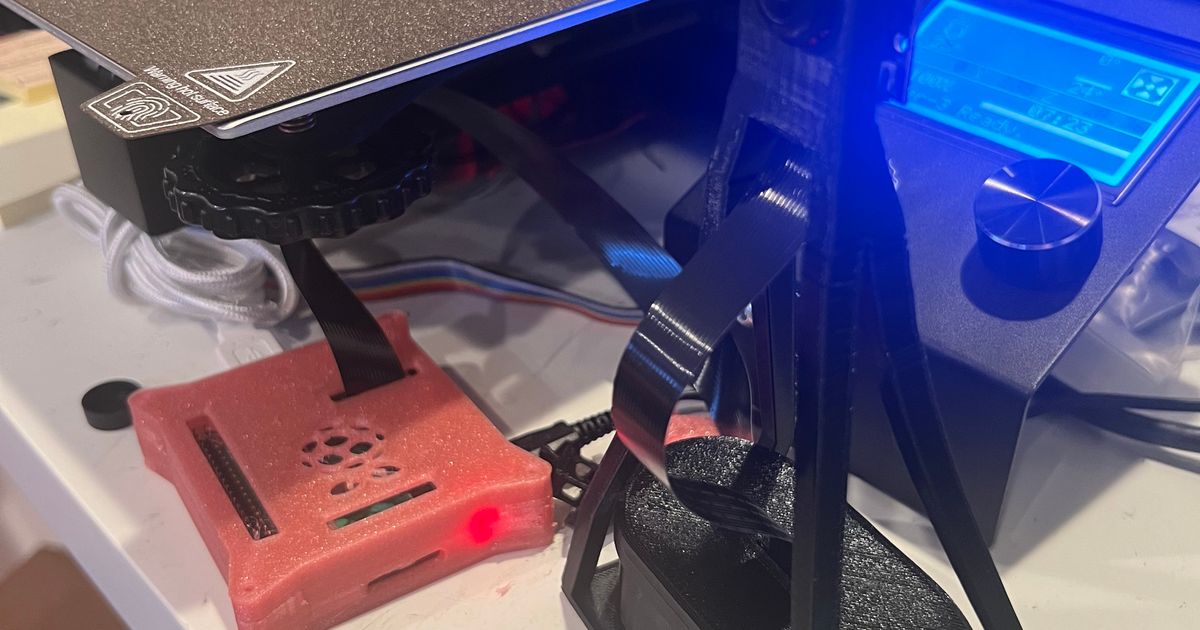Pi camera (wide angle) stand and cable box by sntrenter | Download free ...