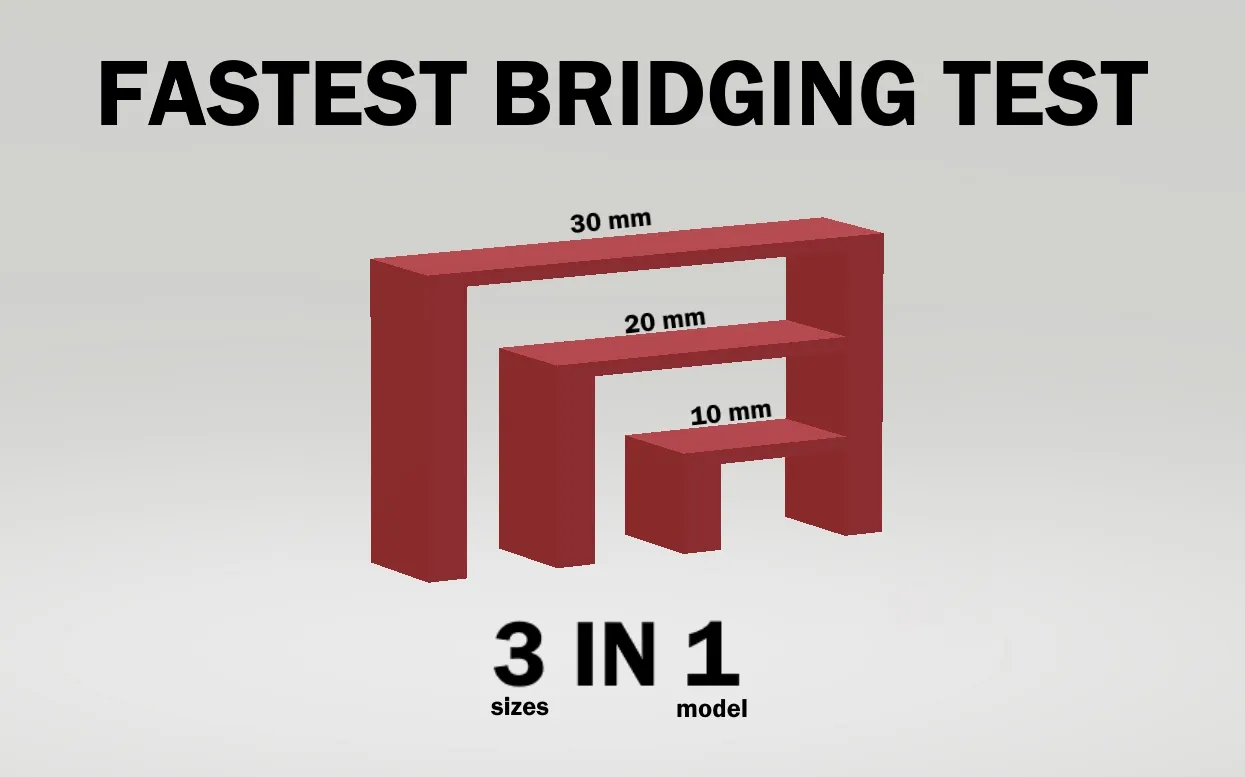 Fastest bridging test by VWPrint | Download free STL model | Printables.com