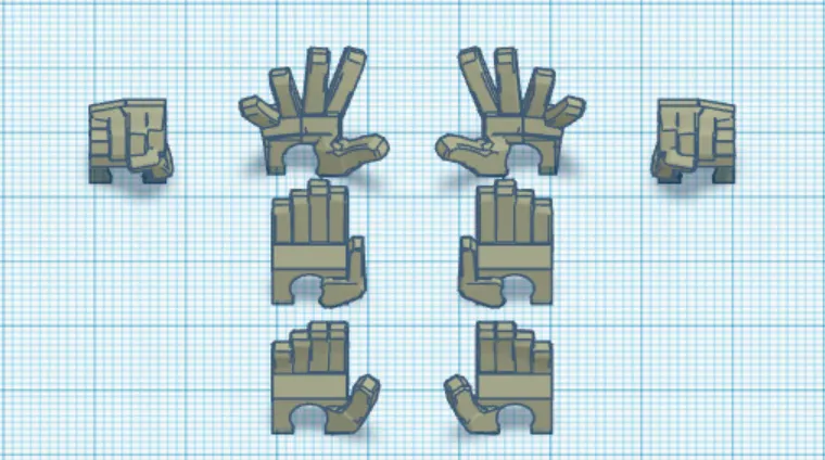 Easy 13/Mini 13/Dummy 13 Hand Pack by Pixelblitz33 | Download free STL ...