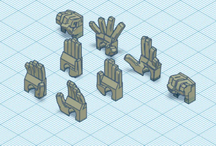 Easy 13/Mini 13/Dummy 13 Hand Pack by Pixelblitz33 | Download free STL ...