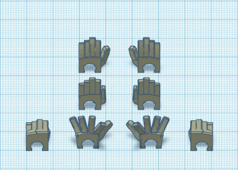 Easy 13/Mini 13/Dummy 13 Hand Pack by Pixelblitz33 | Download free STL ...