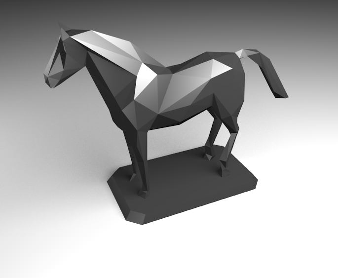 Low poly horse by Guy César | Download free STL model | Printables.com