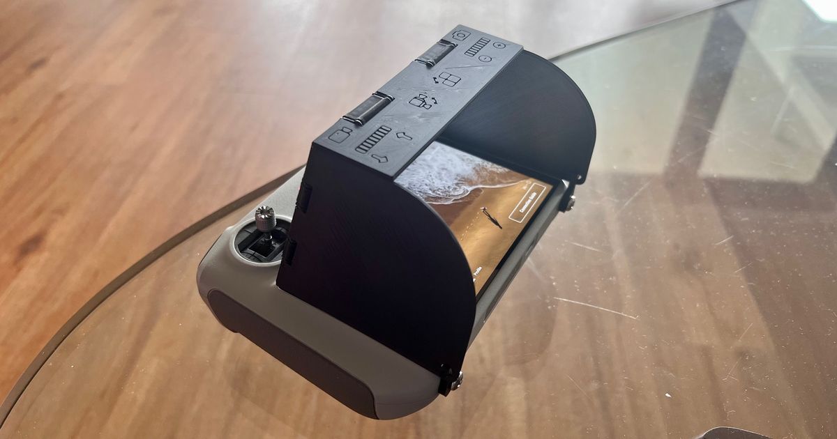 DJI RC Shade Hood with Icons by Uros Lotric | Download free STL model ...