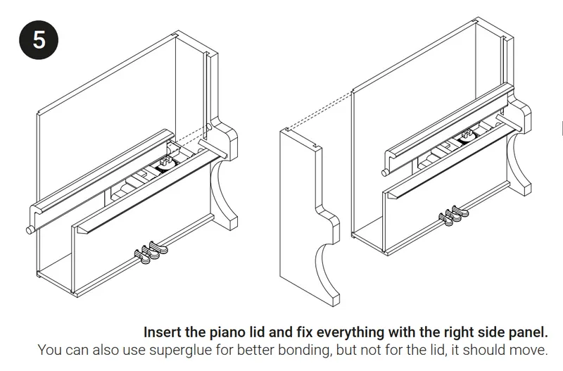 Piano Music Box 1:12 with Chair by SheepMe! | Download free STL model ...