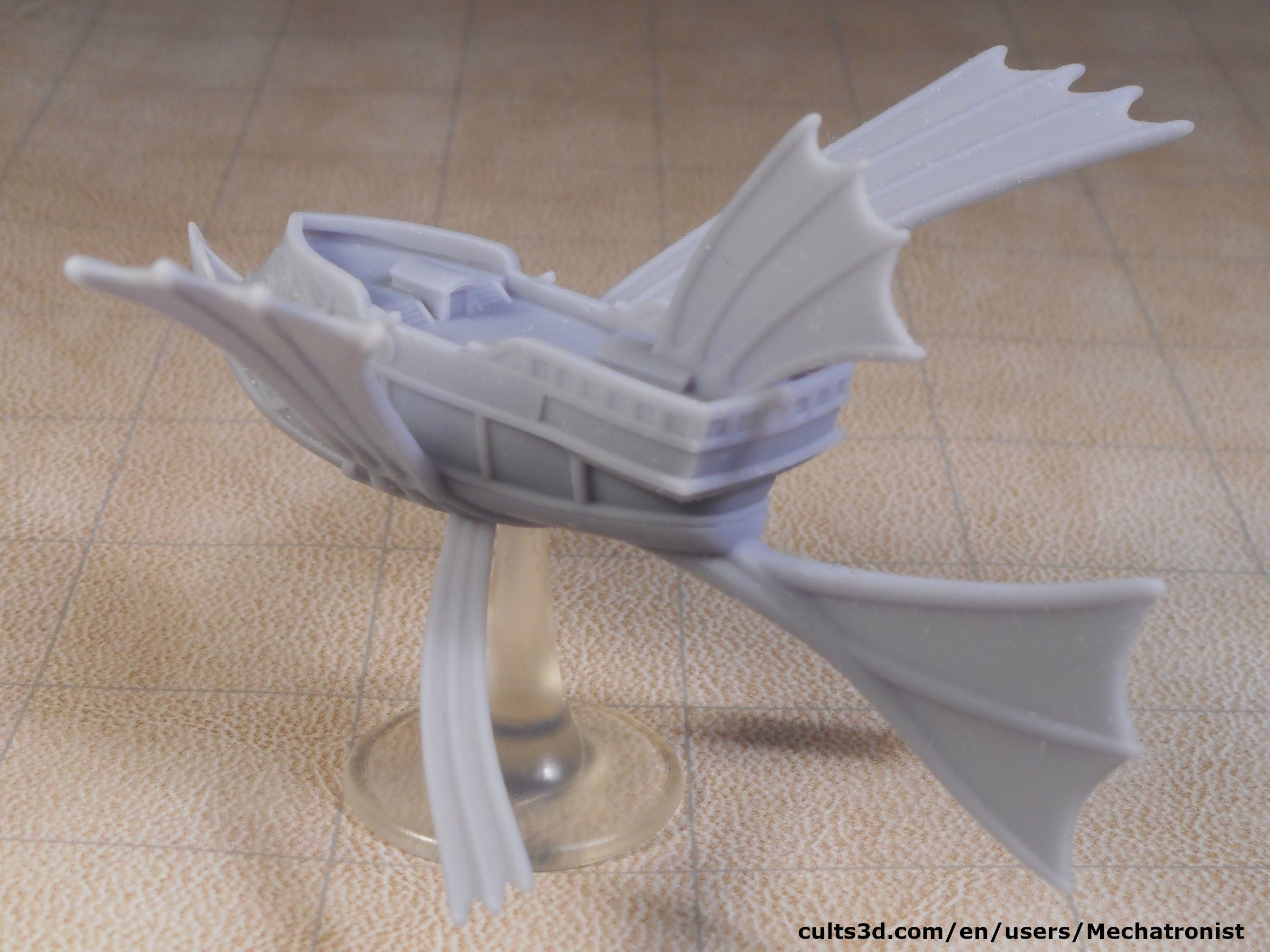 Tradesman Fish Ship Spelljammer Miniature from DnD by Mechatronist ...