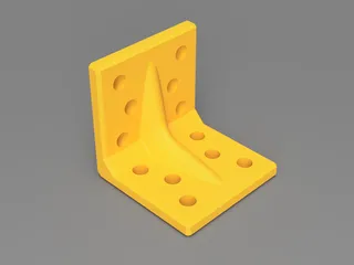 Angle Connector (40x40x40x5x5) by Wilko | Download free STL model ...