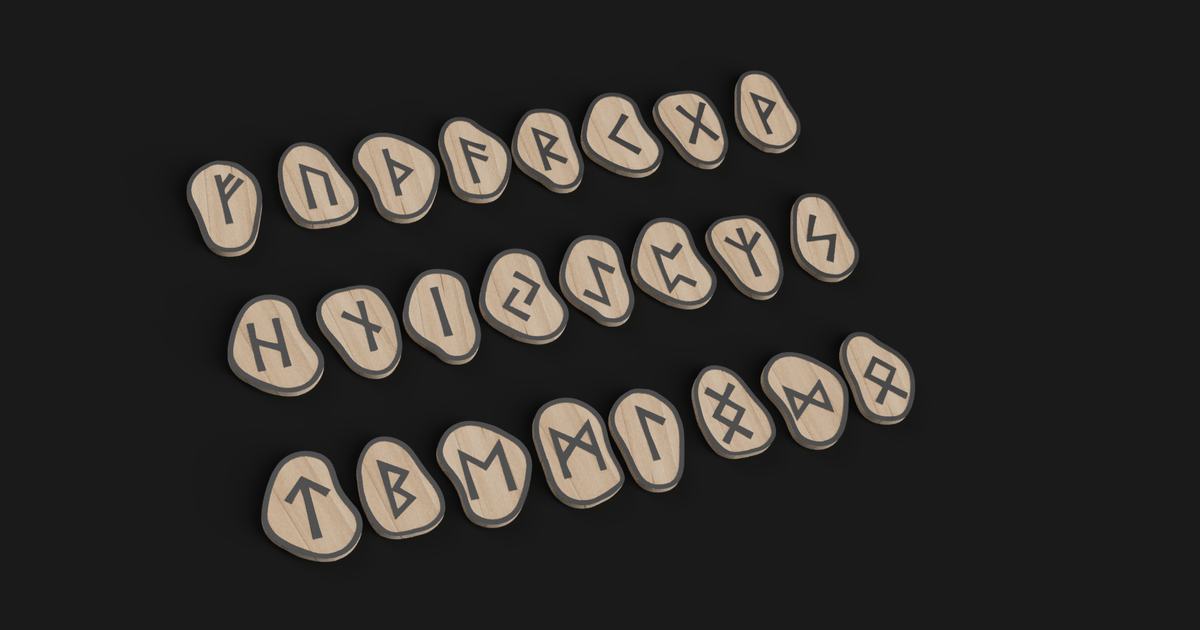 viking rune alphabet por Dan Henriksen | Descargar modelo STL gratuito ...