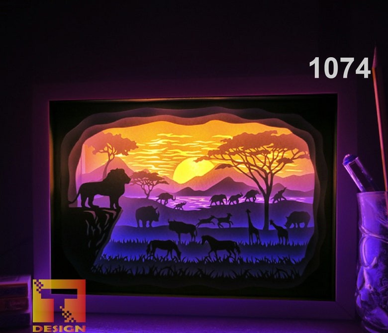 African savannah lightbox by tecnoculebras | Download free STL model ...