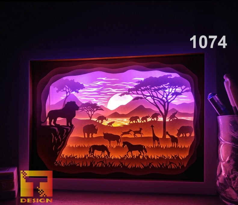 African savannah lightbox by tecnoculebras | Download free STL model ...
