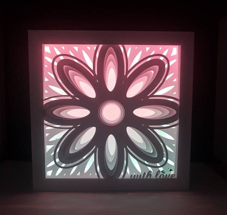 flower with love light box by tecnoculebras | Download free STL model ...