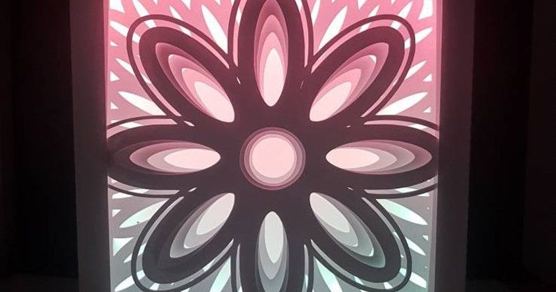 flower with love light box by tecnoculebras | Download free STL model ...