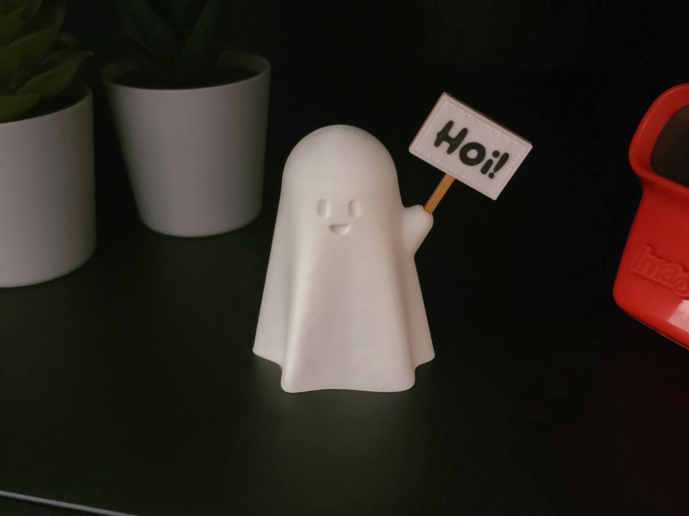 Cute Ghost Holding a Sign by TotallyRidiculous | Download free STL ...