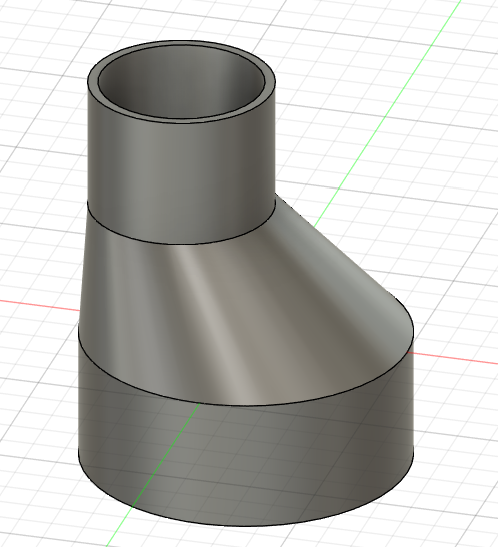 Simple dust extractor duct adaptor. 100mmOD to 49.8mm ID or 50MM ID by ...