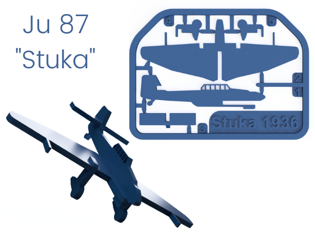 Ju 87 Stuka kit card Famous planes by Zenlayne | Download free STL ...