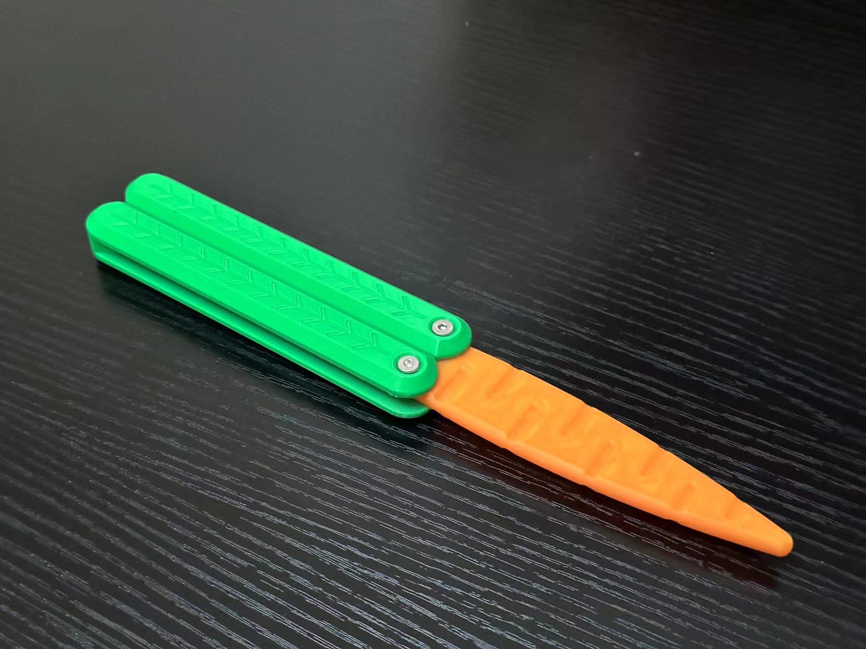 萝卜蝴蝶刀（长款）Carrot Balisong（Long model） by 努力做宝宝 | Download free STL model ...