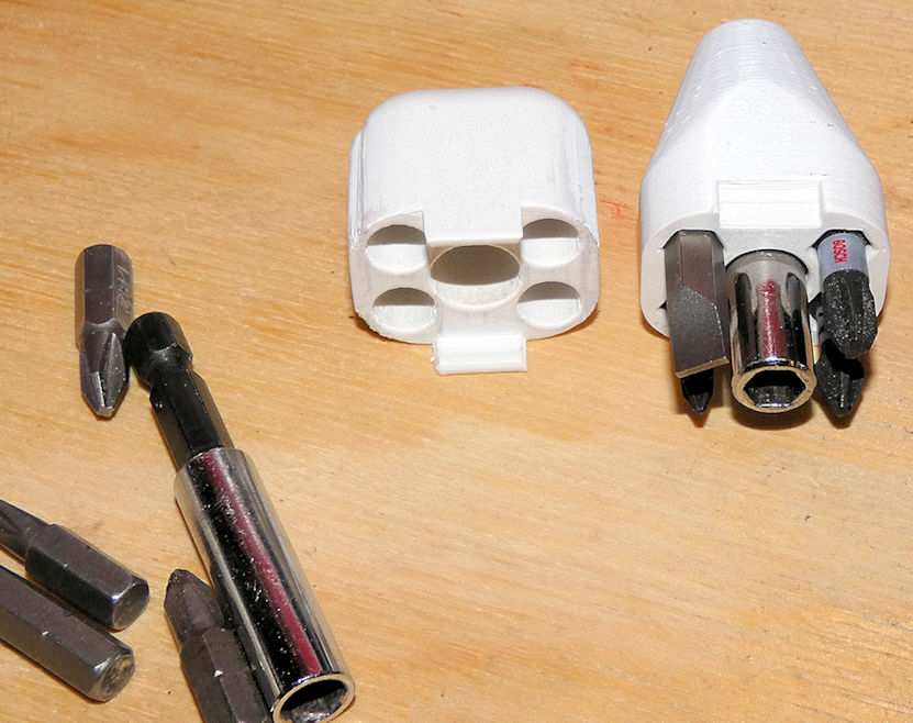 Mini 4 bit screwdriver holder by MartyS | Download free STL model ...