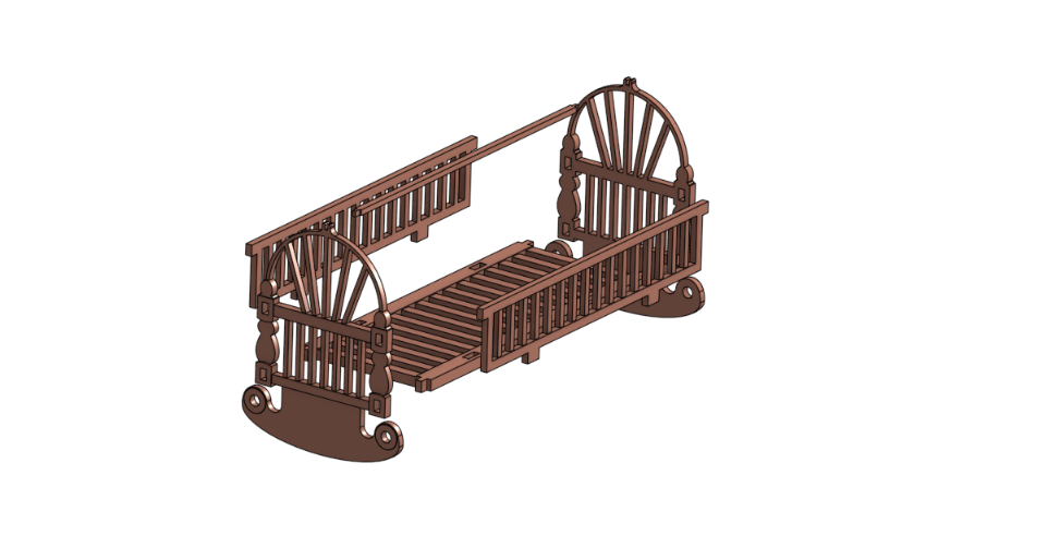 Historical Cradle by Cayichen | Download free STL model | Printables.com