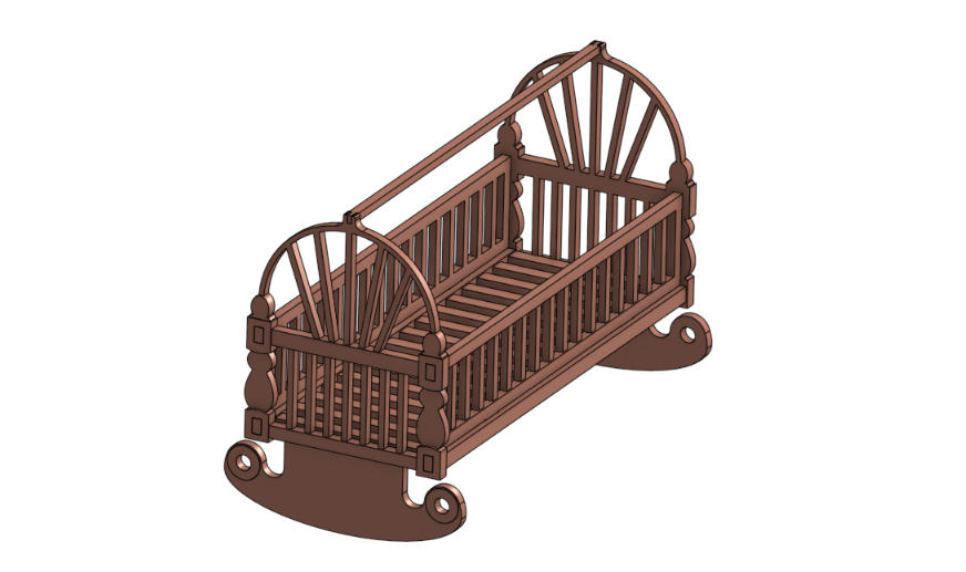 Historical Cradle by Cayichen | Download free STL model | Printables.com