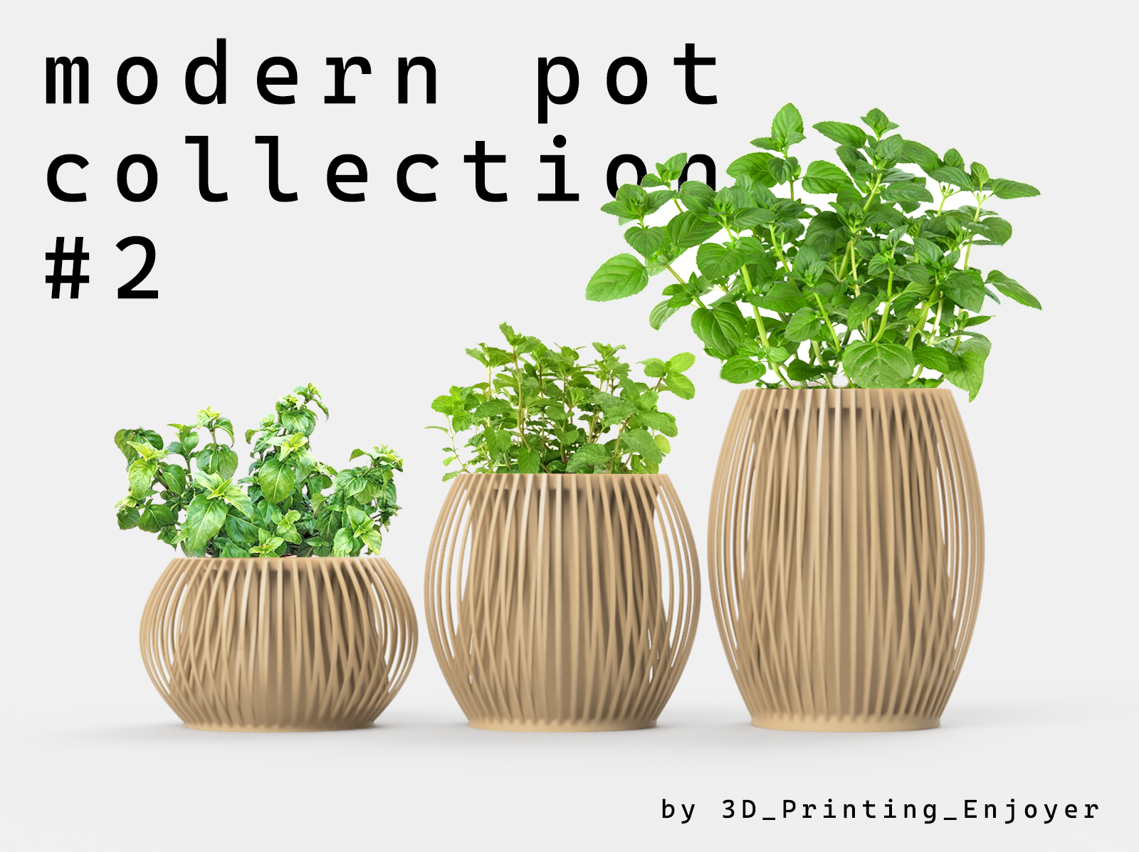 modern pot collection #2 by 3D_Printing_Enjoyer | Download free STL ...