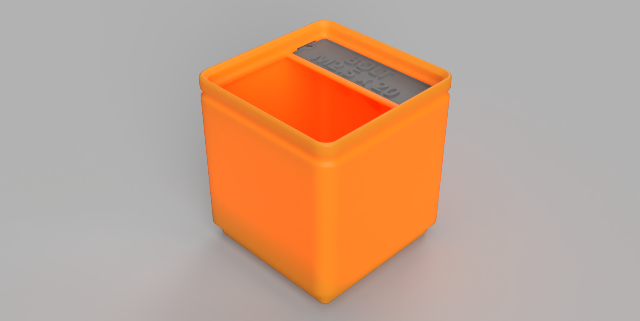 Gridfinity Bin with Printable Label by Pred (parametric) by Pred | Download free STL model ...