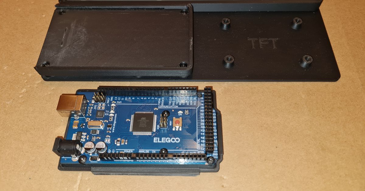 Arduino Modular Prototype Board With Tft For Mega Uno By Henry Matthes Download Free Stl