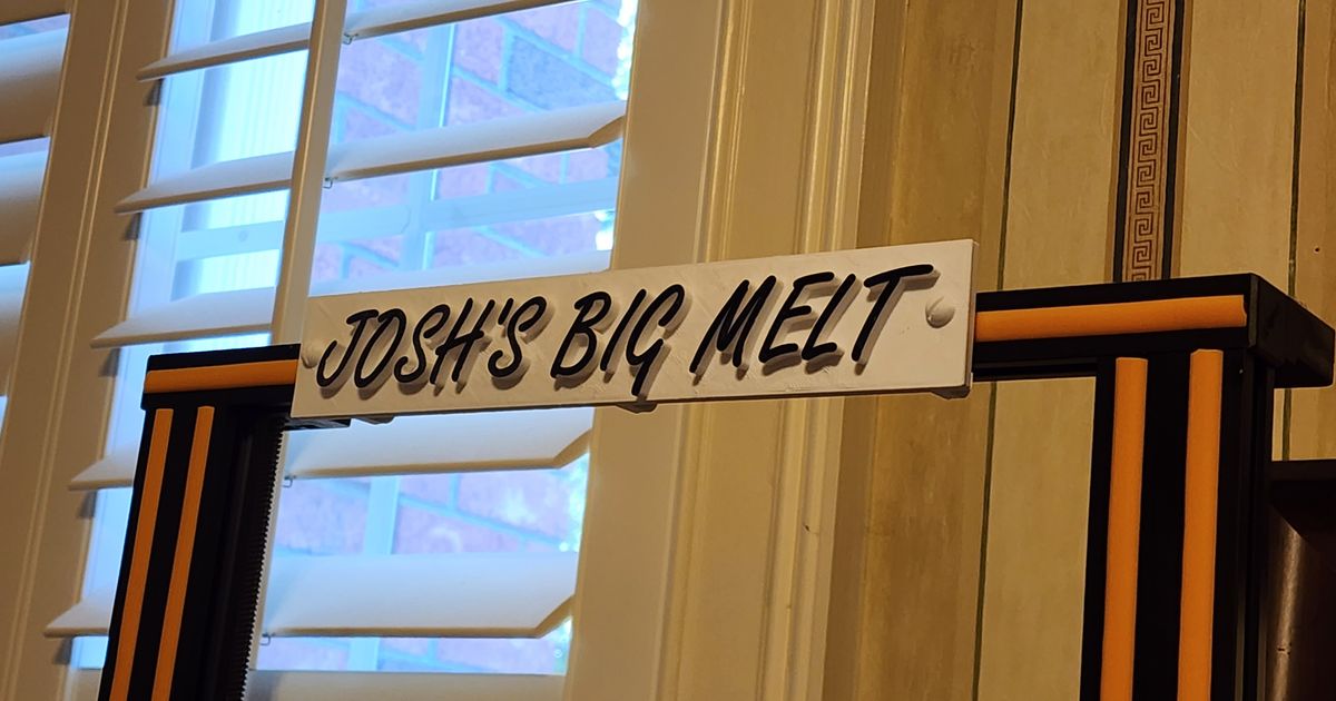 Personalized sign for Creality CR printer by Josh | Download free STL ...