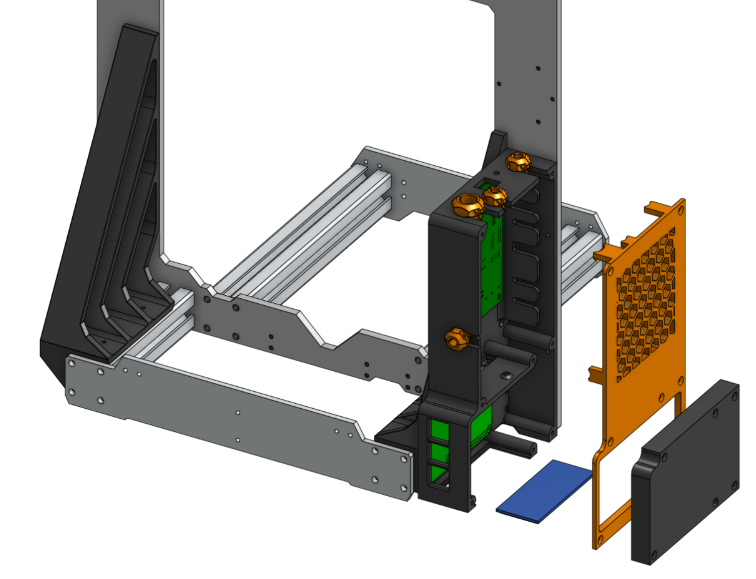 Prusa MK3/S Einsy Raspberry PI 4B/3B Enclosure with support Brace by ...