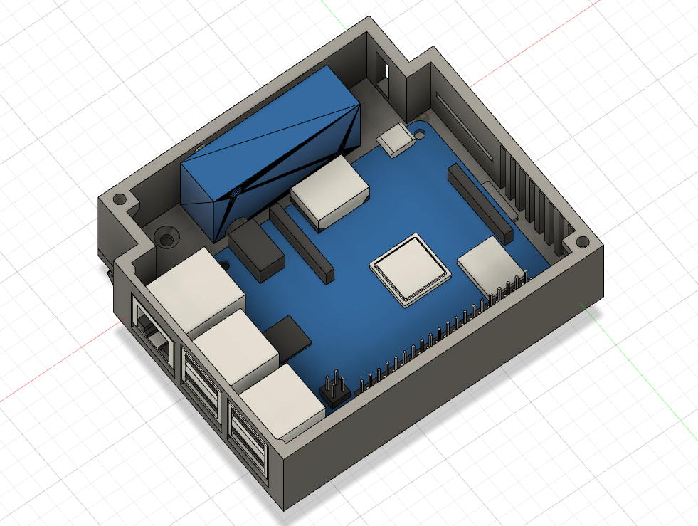 raspberry pi 3 b+ case with mount for buck converter and fan by ...