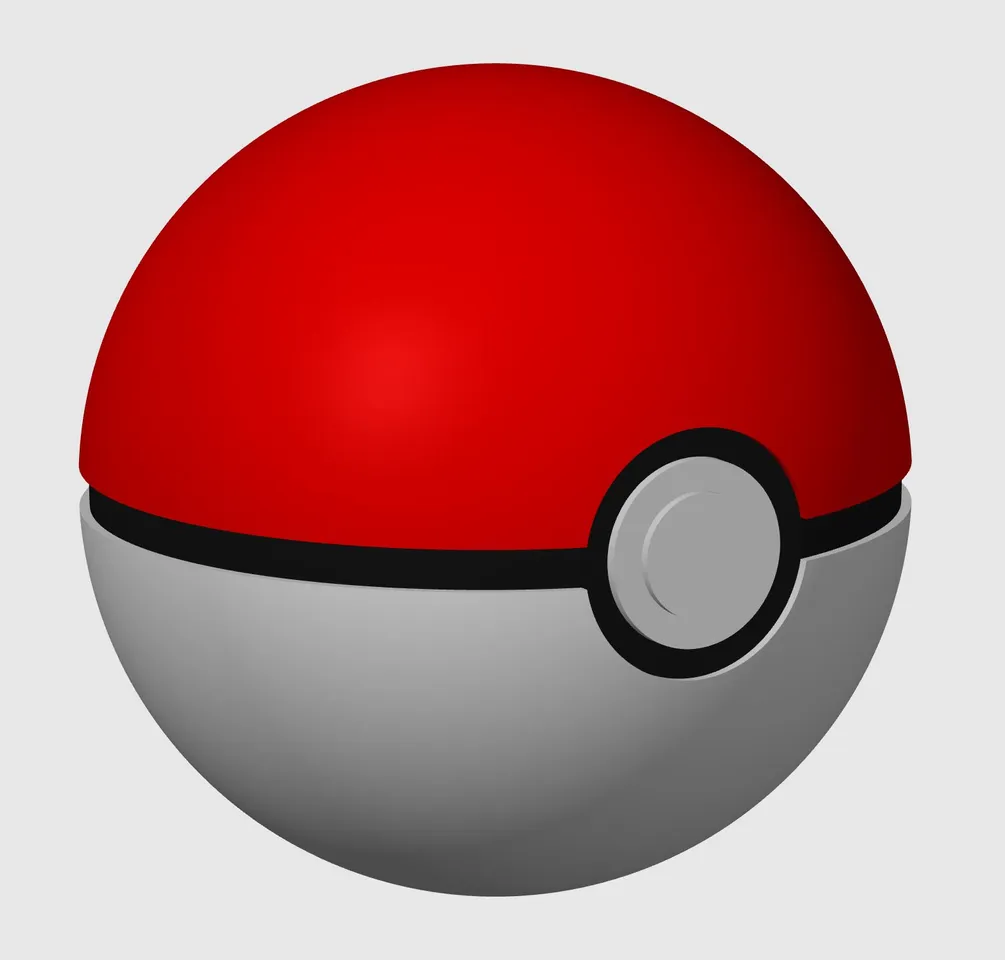 3d Pokeball Png