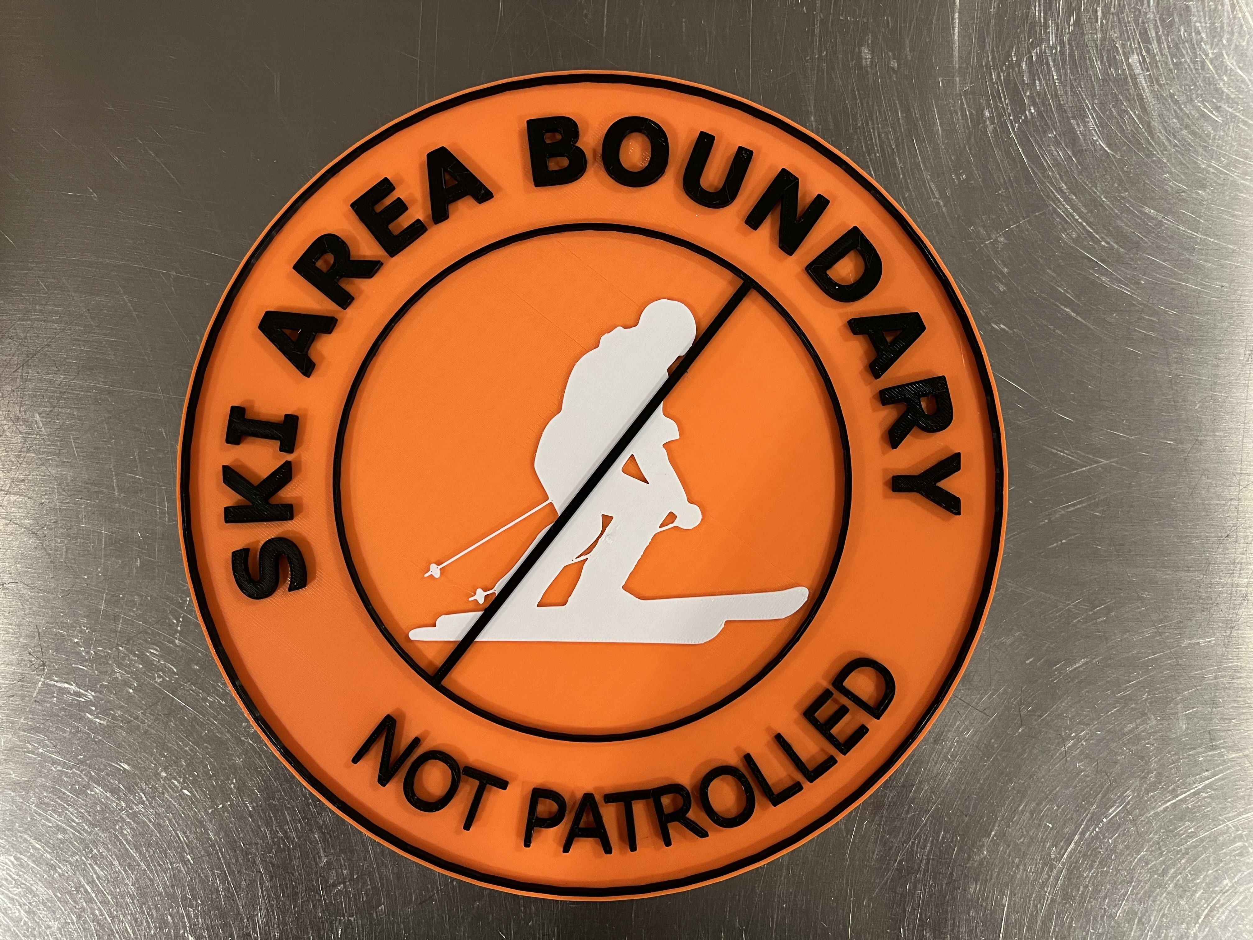 Ski area boundary sign by ckyr | Download free STL model | Printables.com