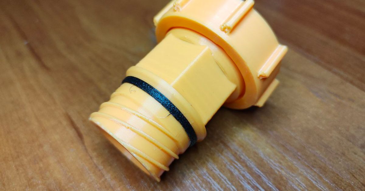 intex zx100 drain pump adapter by Antaeus | Download free STL model ...