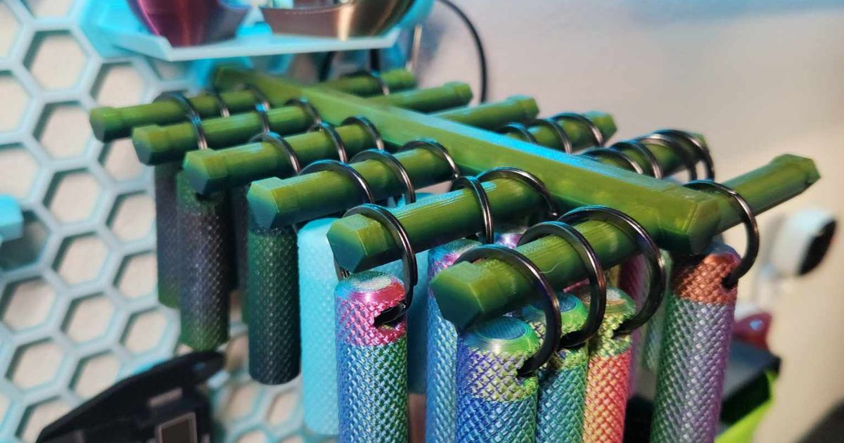 Honeycomb Keychain Hooks by Fuel3DbySean | Download free STL model ...