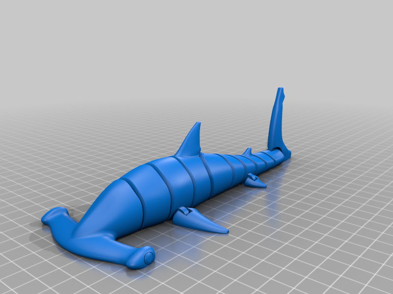 Flexi Hammerhead Shark(print-in-place) by 3D_Flexseeds | Download free ...