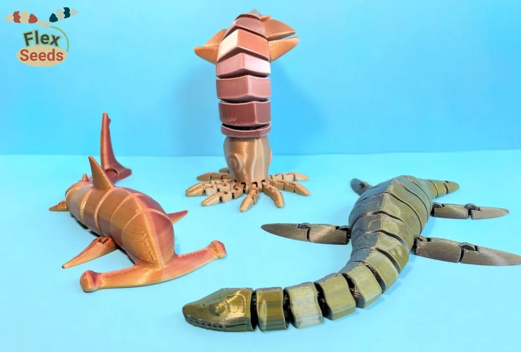 Flexi Plesiosaurus(print-in-placeiosaurus) by 3D_Flexseeds | Download ...