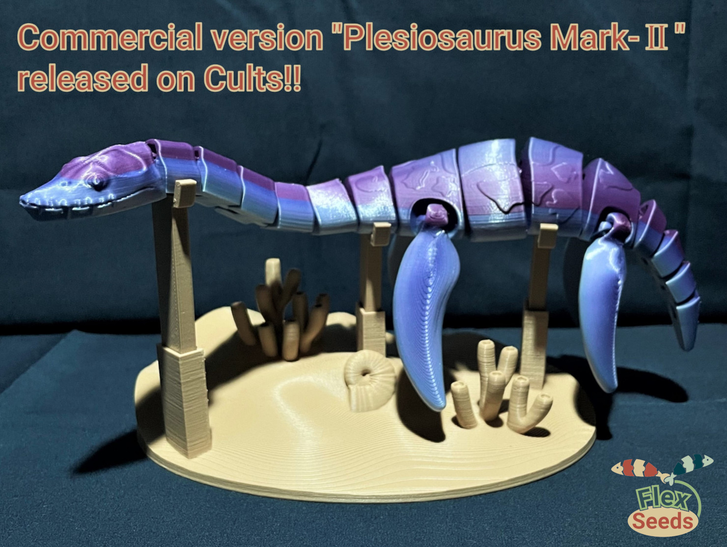Flexi Plesiosaurus(print-in-placeiosaurus) por 3D_Flexseeds | Descargar ...