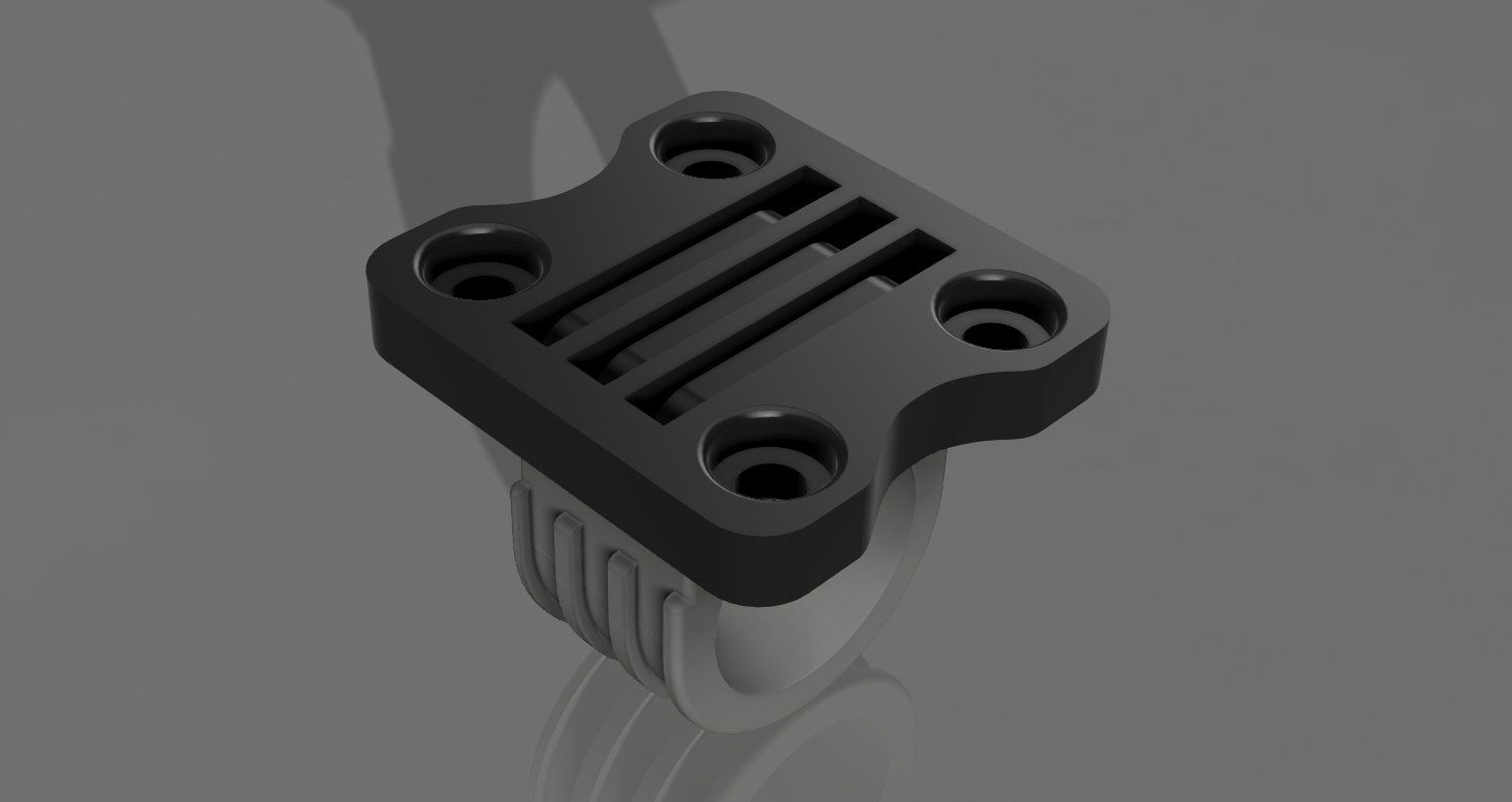 28,6mm Handlebar GPS mount with AMPS pattern (Standard version) by ...