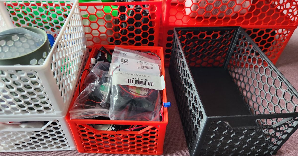 Hexagon Storage Boxes Stackable by OlleMark | Download free STL model ...