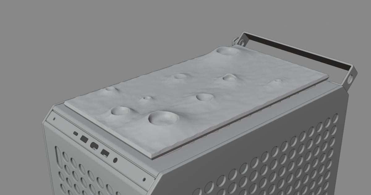 Lunar surface plates for Qube 500 case by Yonokad | Download free STL ...
