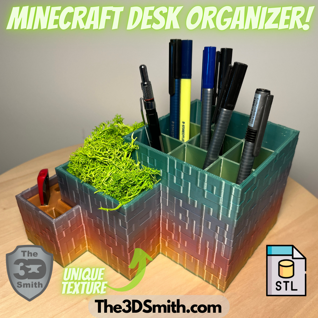 Minecraft Desk Organizer by The 3D Smith | Download free STL model ...