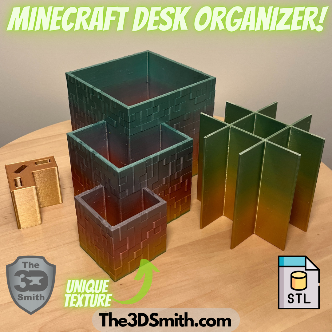 Minecraft Desk Organizer by The 3D Smith | Download free STL model ...